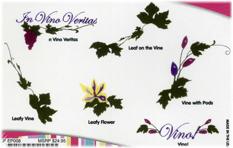 Extra Punch: Vino!Generic (Machine Embroidery) by Cactus Punch