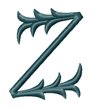 Victorian 13 Letter Z, Smaller Embroidery Design by Embroidery Arts