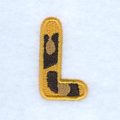 L Leopard Letter 2 1/2 High Embroidery Design by Starbird Inc.