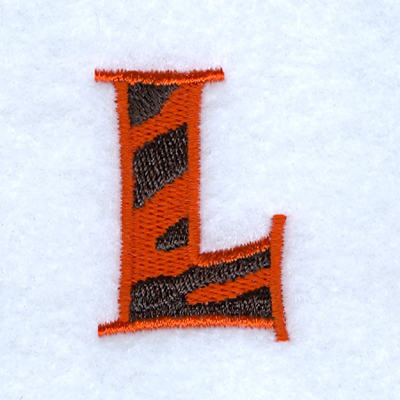 L Tiger Letter 2 1/2 H Embroidery Design by Starbird Inc.