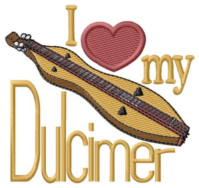 I Love My Dulcimer / SmallerEmbroidery Design by Grand Slam Designs