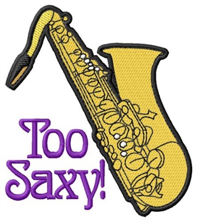 Too Saxy Embroidery Design by Grand Slam Designs