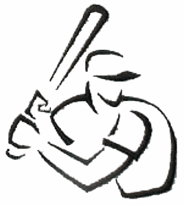 Baseball Batter Outline Embroidery Design by Grand Slam Designs