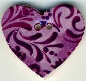 Jim Shore Buttons / Plum Hearts DesireBeads by Jim Shore Publications