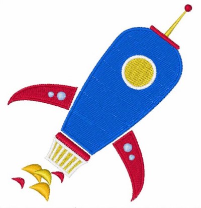 Rocket Ship Embroidery Design by Windmill Designs