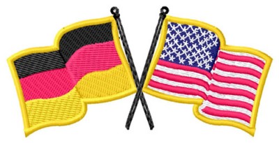Crossed Flags Embroidery Design by Grand Slam Designs