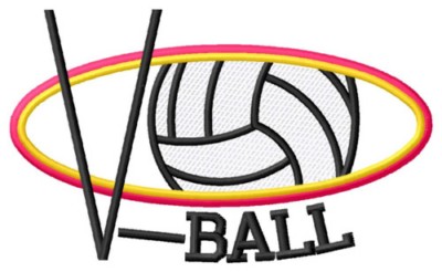 V-ball Embroidery Design by Grand Slam Designs