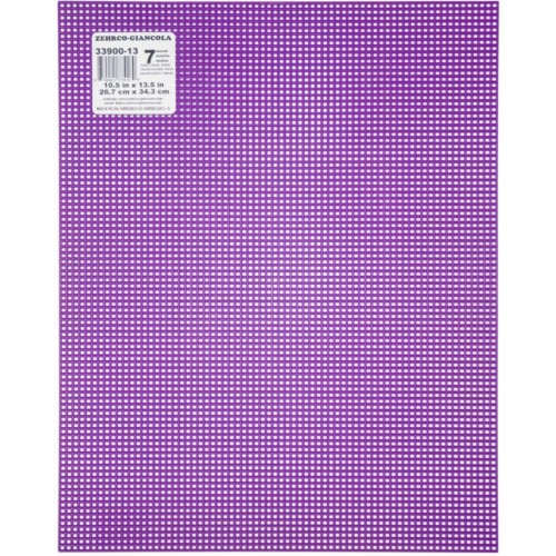 7ct Needlepoint Canvas, Colored, 13.5 x 10.5, 1 sheet / PurpleGeneric ...