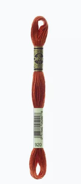 DMC 6 Strand Cotton Embroidery Floss / 920 MD CopperEmbroidery Floss by DMC