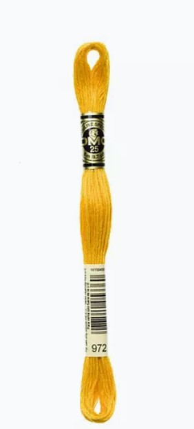 DMC 6 Strand Cotton Embroidery Floss / 972 Deep CanaryEmbroidery Floss ...