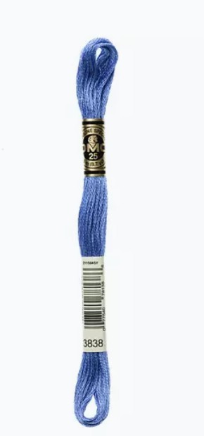 DMC 6 Strand Cotton Embroidery Floss / 3838 DK Lavender BlueEmbroidery ...