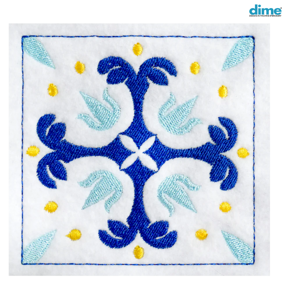 DIME On the House / Sea TileEmbroidery Design by Designs in Machine ...
