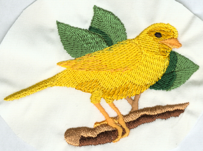 Yellow Canary Embroidery Design by Embroidery Central