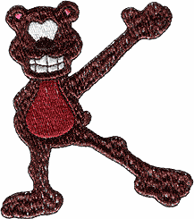 Animal Letter K Embroidery Design by Cactus Punch