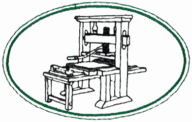 Printing Press Outline Embroidery Design by Grand Slam Designs