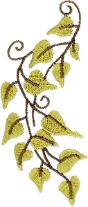 Heart Ivy Embroidery Design by Cactus Punch