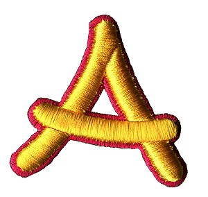 Chunky Puff Letter A Embroidery Design by Anita Goodesign