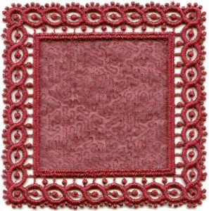Square Lace Edge Doily, medium Embroidery Design by CD-Creative Design