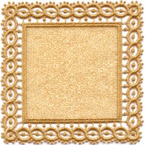 Square Lace Edge Doily, large Embroidery Design by CD-Creative Design