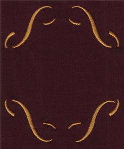 Fancy Monogram Scroll Frame for Top and Bottom Embroidery Design by ...