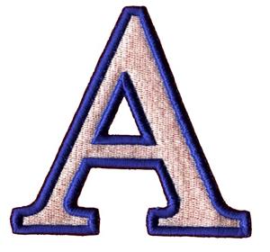 Greek Puff Letter A Embroidery Design by Anita Goodesign