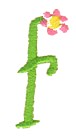 Lady Bug Letter f Embroidery Design