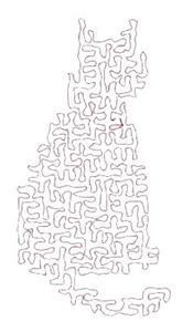 Low density stipple cat Embroidery Design by John Deer's Embroidery Legacy