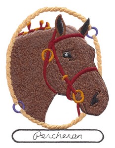 Percheron Horse Embroidery Design by Stitchitize
