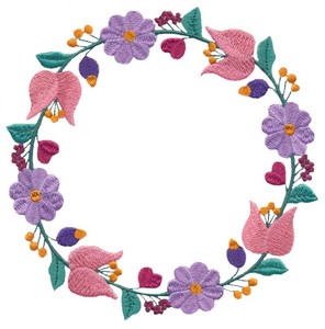 Floral Ring Embroidery Design by Stitchitize