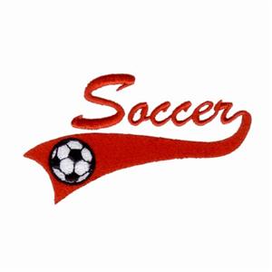 Soccer Script Tail Embroidery Design by Starbird Inc.