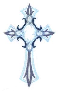Ornate cross large / no fill Embroidery Design by Lynzie's Embroidery