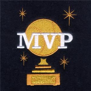 Baseball MVP Trophy Embroidery Design by Starbird Inc.