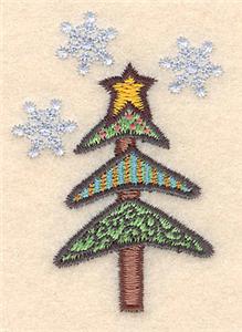 Christmas tree with snowflakes Embroidery Design by John Deer's ...