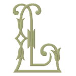 Small Gothic Monogram L Embroidery Design by Embroidery Arts