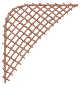 Lattice Border Corner (Large) Embroidery Design by Stitchitize