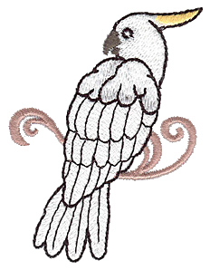 Cockatoo Embroidery Design by John Deer's Embroidery Legacy