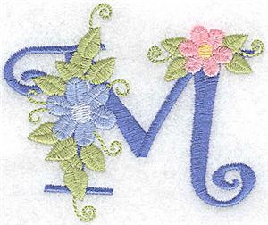 M Embroidery Design by John Deer's Embroidery Legacy