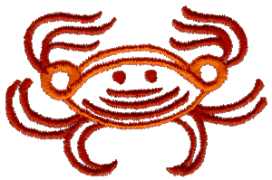 Crab Outline Embroidery Design by Stitchitize