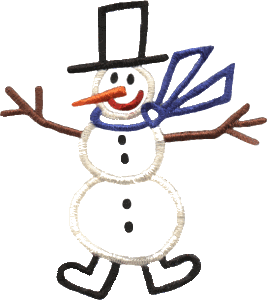 Stick Snowman Embroidery Design by Embroidery Central