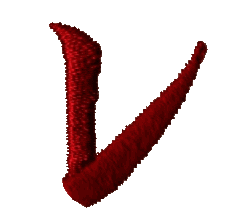 Katakana Re Embroidery Design by Embroidery Central