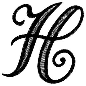 Letter H Embroidery Design by Anita Goodesign