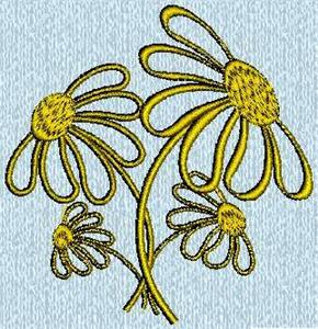 Floral Spray Big Embroidery Design by PJ Designs