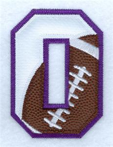 O Football Applique Letter Embroidery Design by Starbird Inc.