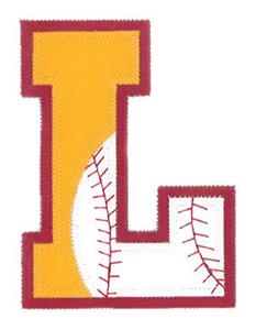 L Baseball-Softball Applique Letter Embroidery Design by Starbird Inc.