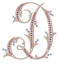 Arabesque 9 XL Letter D Embroidery Design by Embroidery Arts