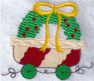 christmas train car 8 Embroidery Design by Lynzie's Embroidery