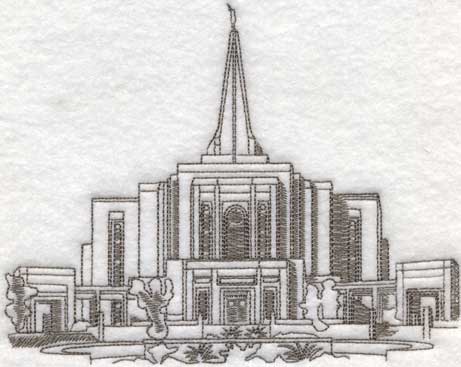 Gilbert AZ Temple Embroidery Design by Lindee G Embroidery