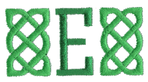 Celtic Monogram E Embroidery Design by Sew Man Embroidery