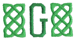 Celtic Monogram G Embroidery Design by Sew Man Embroidery