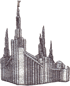 Portland Oregon Temple / LargeEmbroidery Design by Embroidery Central